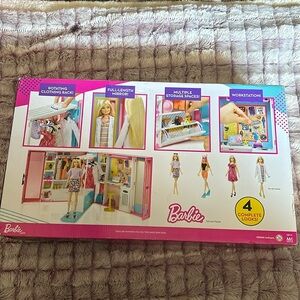 Mattel | Toys | Barbie Rotating Clothing Rack Workstation With Barbie ...